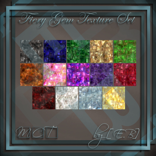Second Life Marketplace - [E.B] Fiery Gem Texture Set - 14 Full Perm ...