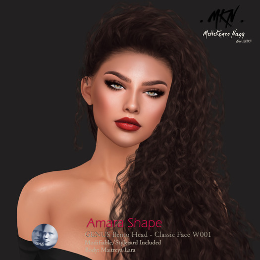 Second Life Marketplace - . MKN . Amara Shape (Genus Classic Face W001 ...