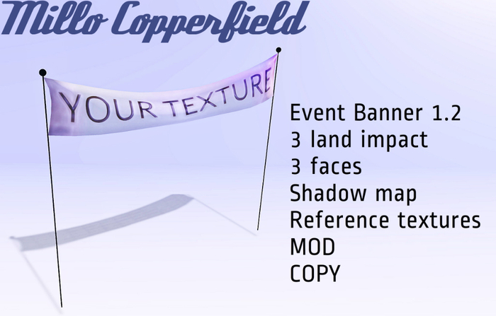 Second Life Marketplace - Millo Copperfield - Mesh Event Banner 1.2 ...