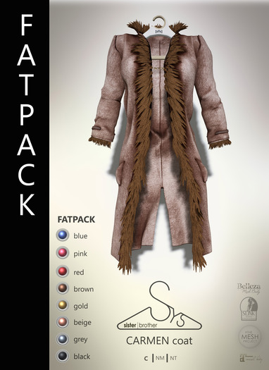 Second Life Marketplace - [sYs] CARMEN coat (body mesh) - FATPACK