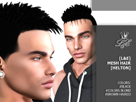 Second Life Marketplace - [L&E] Mesh Hair [Helton] 4 colors