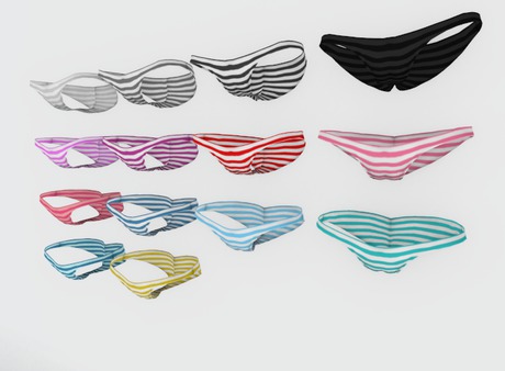 Second Life Marketplace - Striped shorts texture mod for =ASR= Sophia ...