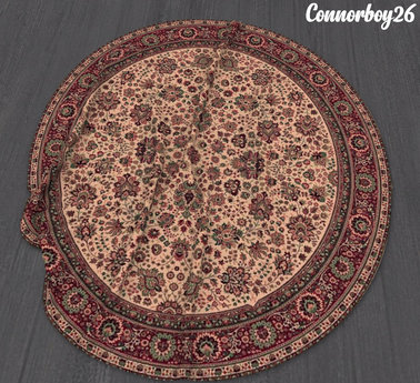Second Life Marketplace - 8. ROUND VICTORIAN CRUMPLED RUG CB26 C/M