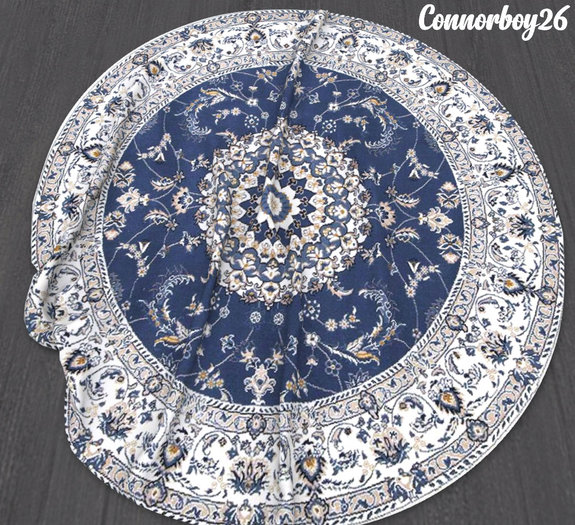 Second Life Marketplace - 9A. ROUND VICTORIAN CRUMPLED RUG CB26 C/M