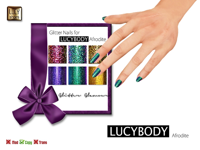 Second Life Marketplace - Glitter Glamour Nail Applier for LucyBody AFRODITE