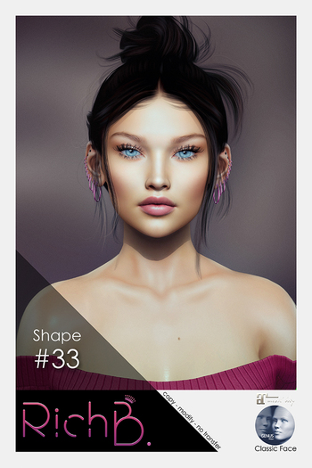 Second Life Marketplace - RichB. Shape #33 (Genus Classic Face)