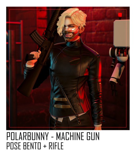 Second Life Marketplace - {PB} Machine Gun - POSE BENTO