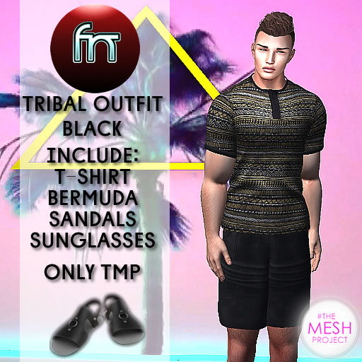 Second Life Marketplace - [FN] TMP Tribal Black - Suit Bag WEAR