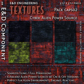 Second Life Marketplace - [CAPS002] 6 Dark, Glowing, Alien Power Source ...