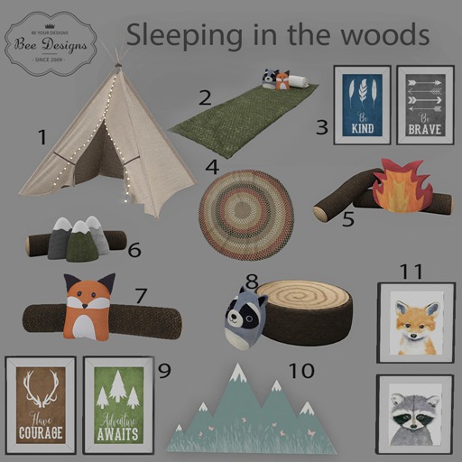 Second Life Marketplace - Bee Designs Sleeping In The Woods Gacha 4