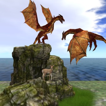 Second Life Marketplace - Animated Dragons & the Fawn, 27 Li, Bagged