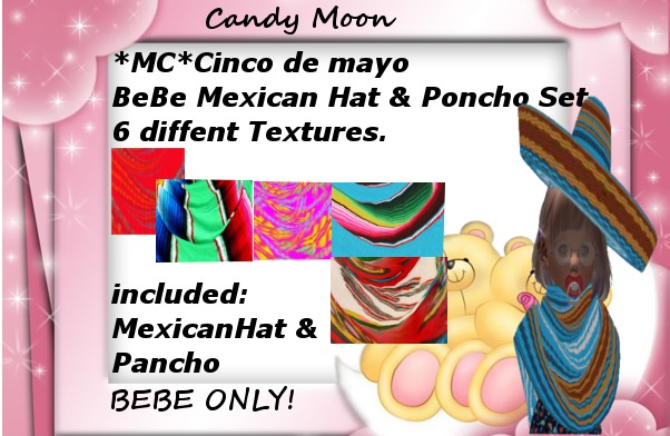 Second Life Marketplace - *MC*Cinco de mayo Pancho & Mexican Hat BEBE