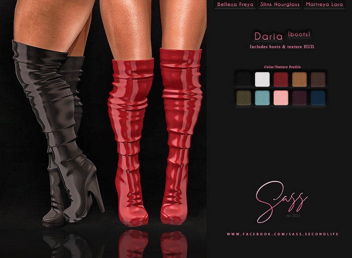 Second Life Marketplace - sass [daria boots]