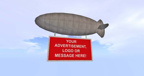 Second Life Marketplace - =W= Advertisement Blimp Sign