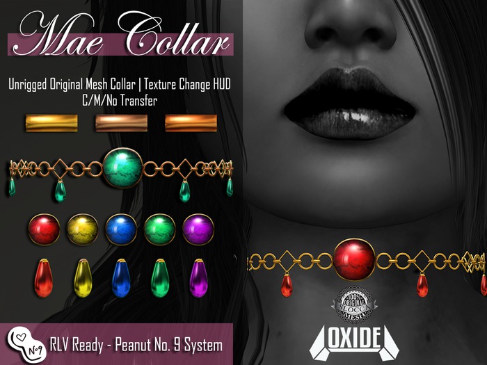 Second Life Marketplace - OXIDE Mae Collar ORIGINAL MESH (RLV Ready ...