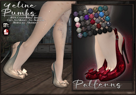 Second Life Marketplace - :[P]:- Yeline Pumps:// Patternpack
