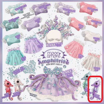 Second Life Marketplace - :Moon Amore: Amphirtrite/ Seahorse (Lilac) Gacha