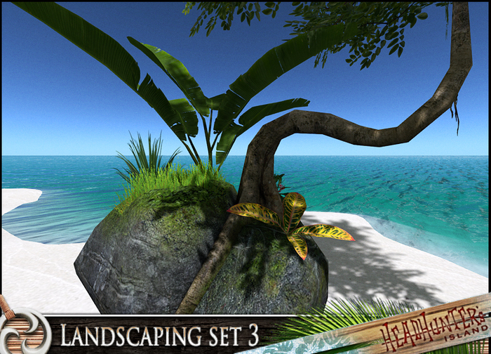 Second Life Marketplace - HeadHunter's Island - Landscaping set 3 ...