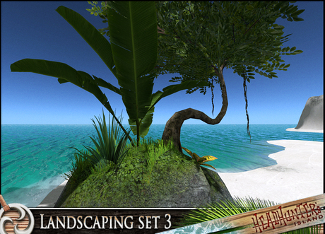 Second Life Marketplace - HeadHunter's Island - Landscaping set 3 ...