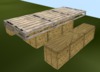 Second Life Marketplace - Quality Meadow Hay Bale Table- w/Bench