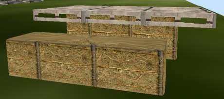Second Life Marketplace - Quality Meadow Hay Bale Table- w/Bench