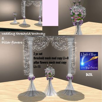 Second Life Marketplace - wedding or celebration threshold with pillar ...