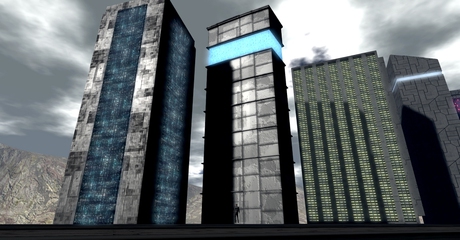 Second Life Marketplace - *NRG* Cyberpunk Skyscraper Set - 15 High ...