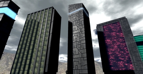 Second Life Marketplace - *NRG* Cyberpunk Skyscraper Set - 15 High ...