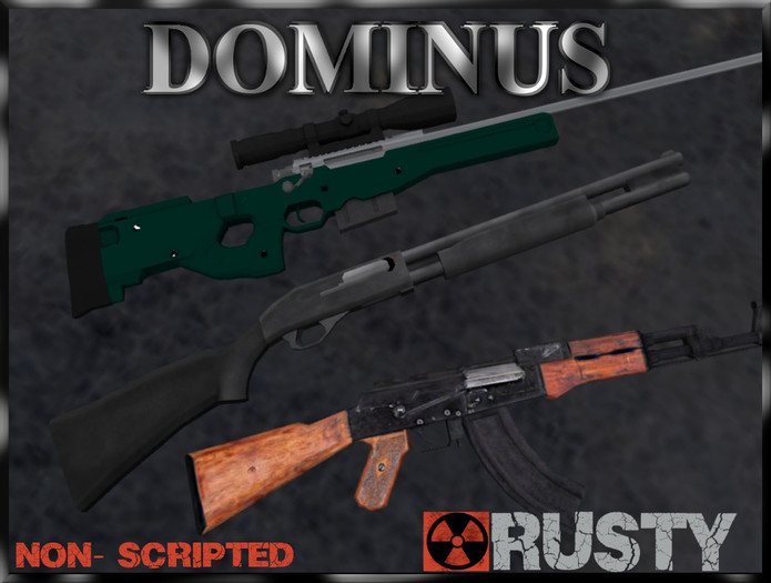 Second Life Marketplace - ~DOMINUS~ RUSTY Guns (UnScripted 4 Now)(BOXED)