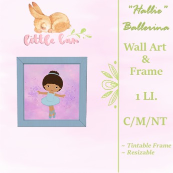 Second Life Marketplace - {Little Bun} Hallie Ballerina Wall Frame