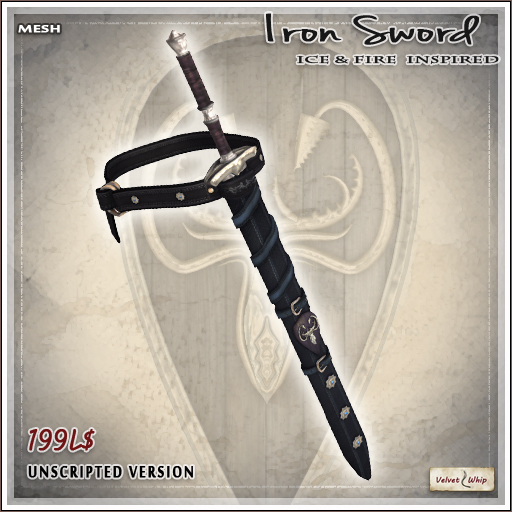 Second Life Marketplace - [V/W] Iron Sword - Unscripted: Game of ...
