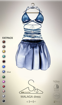 Second Life Marketplace - [sYs] MALAGA dress (body mesh) - blue