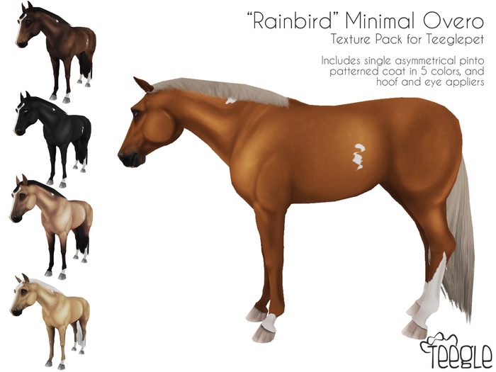 Second Life Marketplace - [Teegle] "Rainbird" Minimal Overo Skin for ...