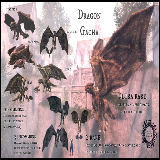 Second Life Marketplace - Mr Necturus & Jinx : Dragon Gacha Mini ...