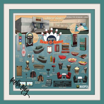 Second Life Marketplace - MadPea Bowl-O-Rama - Wall Clock