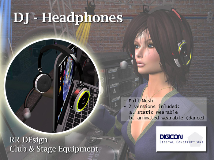 Second Life Marketplace - DJ-Headphones (w. Dance-animation)