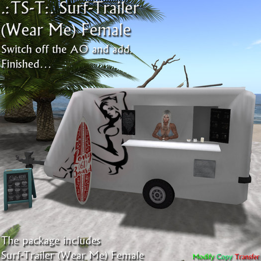 Second Life Marketplace - .:TS-T:. Surf-Trailer (Wear Me) Female