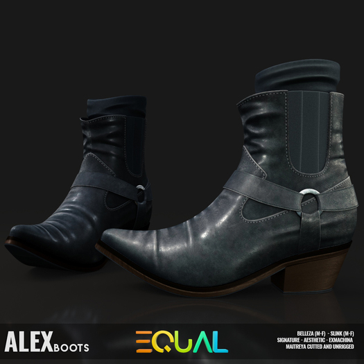 Second Life Marketplace - EQUAL - Alex Boots BLUE