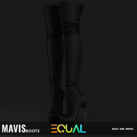 Second Life Marketplace - EQUAL - Mavis Boots BLACK