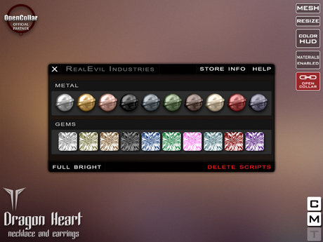 Second Life Marketplace - **RE** Dragon Heart Set RLV *MESH* (**Raven ...