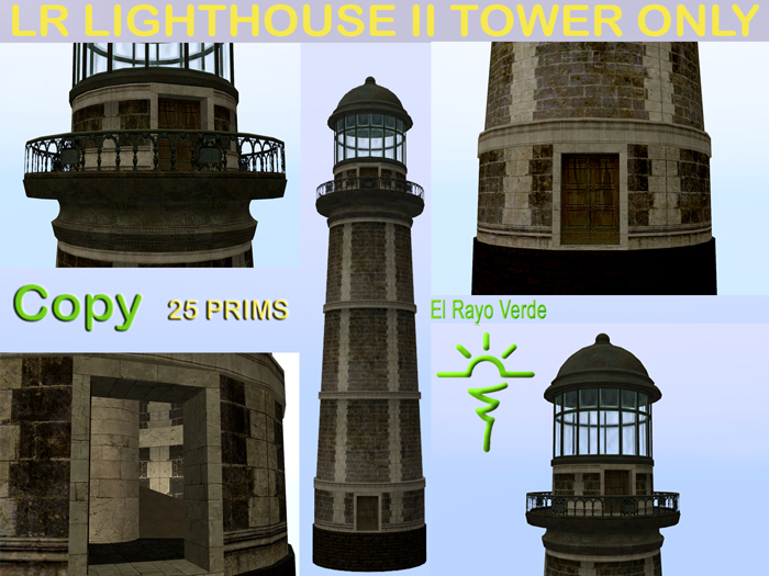 Second Life Marketplace - LR Lighthouse II - El Faro - TOWER ONLY NEW!!!