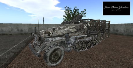 Second Life Marketplace - German WW1 Vehicle Halftrack snow mesh BOX
