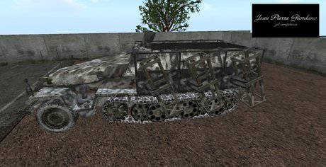 Second Life Marketplace - German WW1 Vehicle Halftrack snow mesh BOX