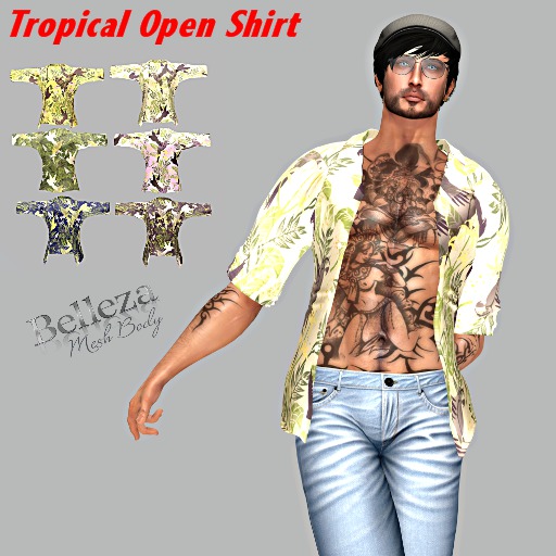 Second Life Marketplace - Tropical breeze open shirts