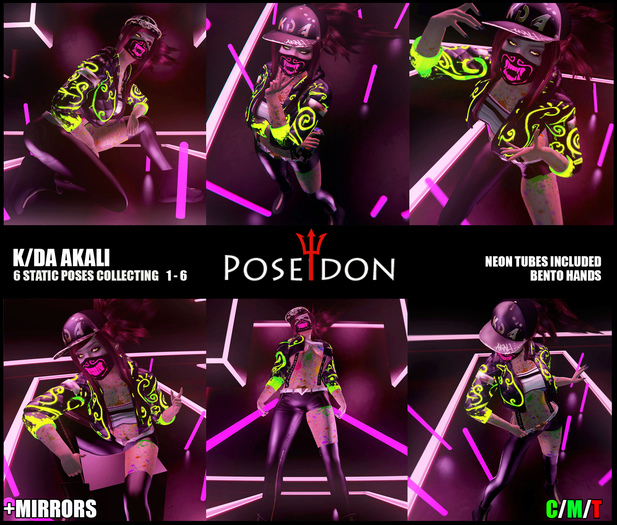 Second Life Marketplace - Akali Cosplay Poses Complete #1-6 BENTO
