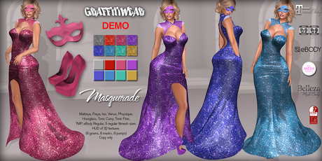 Second Life Marketplace - Graffitiwear Masquerade DEMO