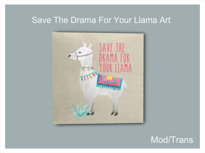 Second Life Marketplace - *CC* Save The Drama For Your Llama Ar