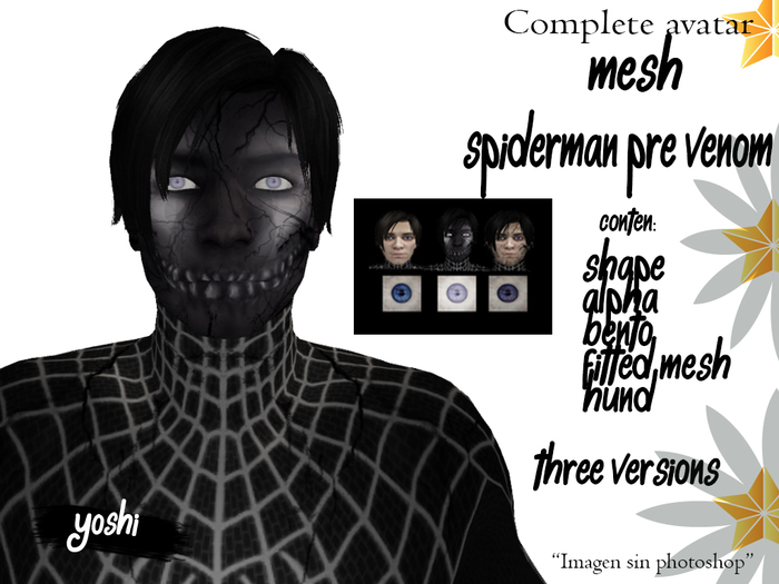 Second Life Marketplace - Avatar mesh Spiderman Pre Venom (Fitted mesh ...