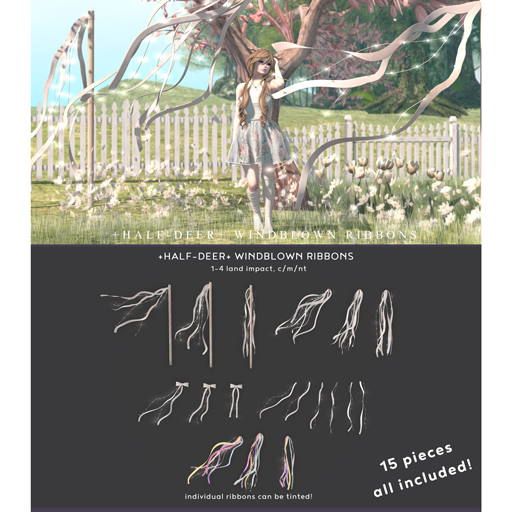 Second Life Marketplace - +Half-Deer+ Windblown Ribbons [set of 15]