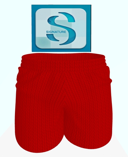 Second Life Marketplace - MERC - SHORTS - RED - BANANA KNIT - SIGNATURE ...